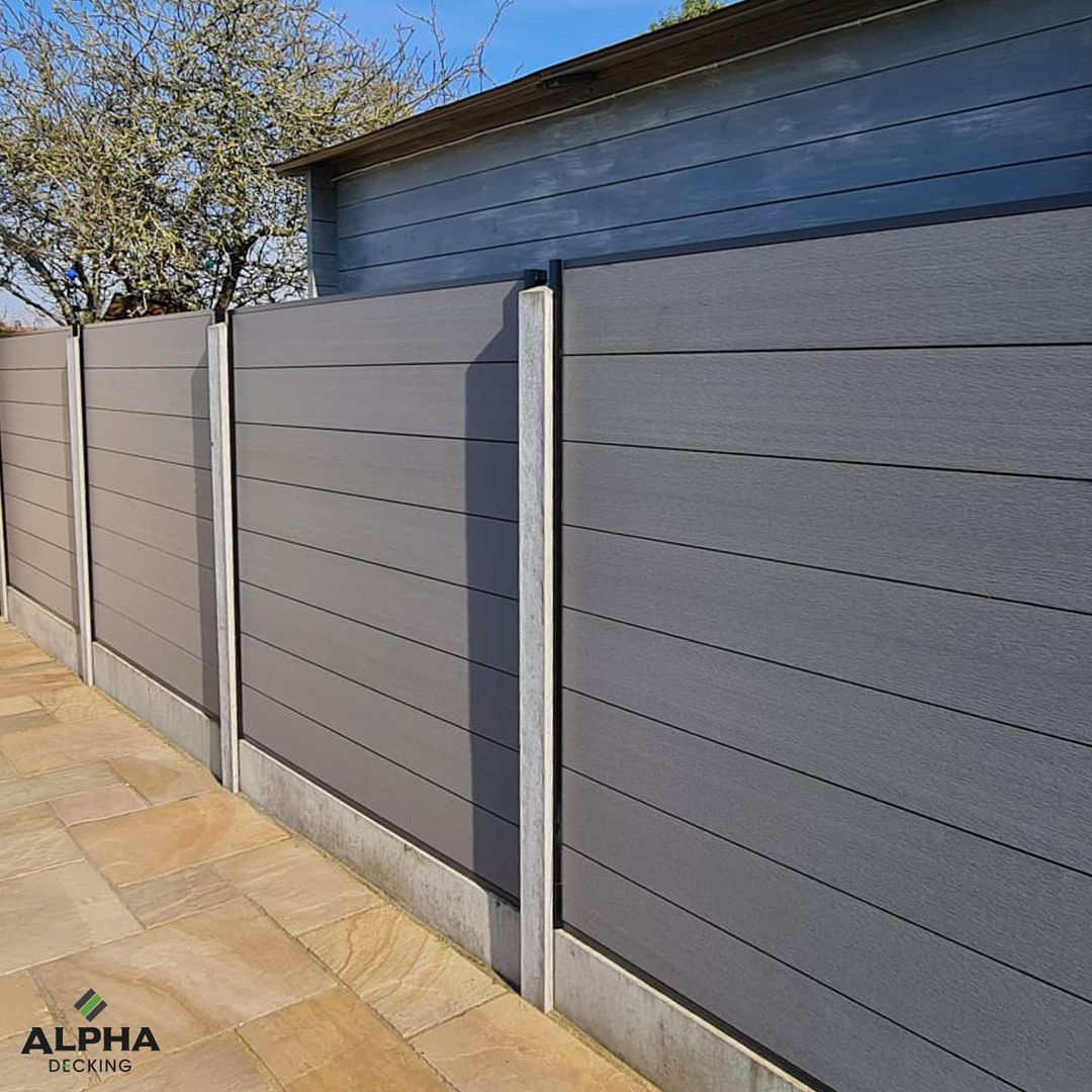 6ft x 6ft Finished Height Composite Fence Panel Sets | To Fit Concrete Posts | Alpha Decking